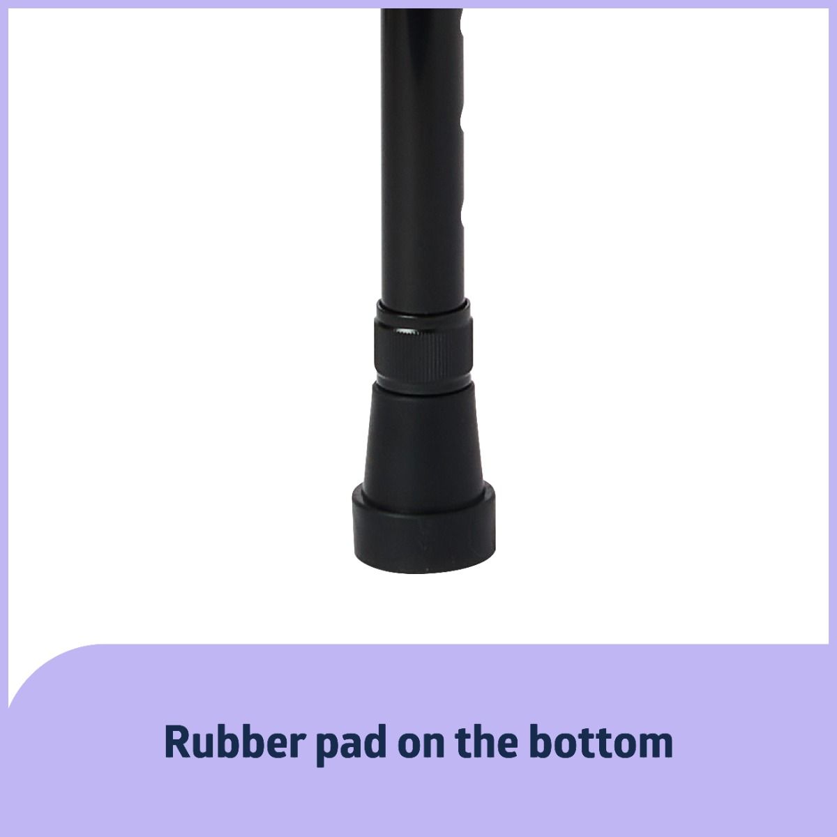 Medline Standard Aluminum Black Cane 1Ct