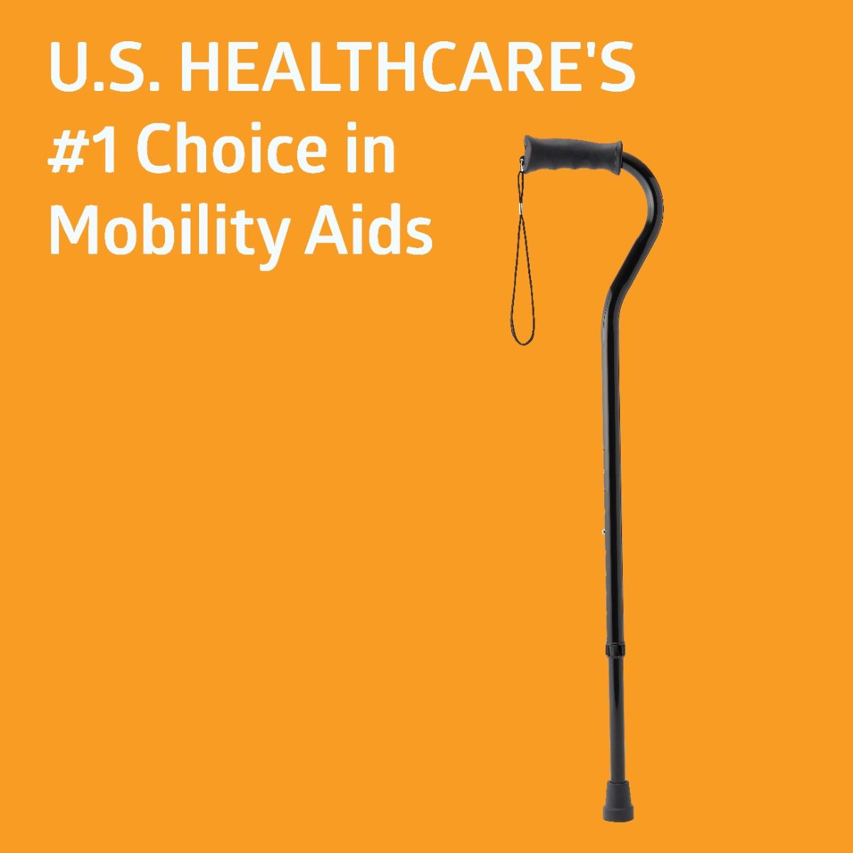 Medline Aluminum Offset Canes with Gel Grip