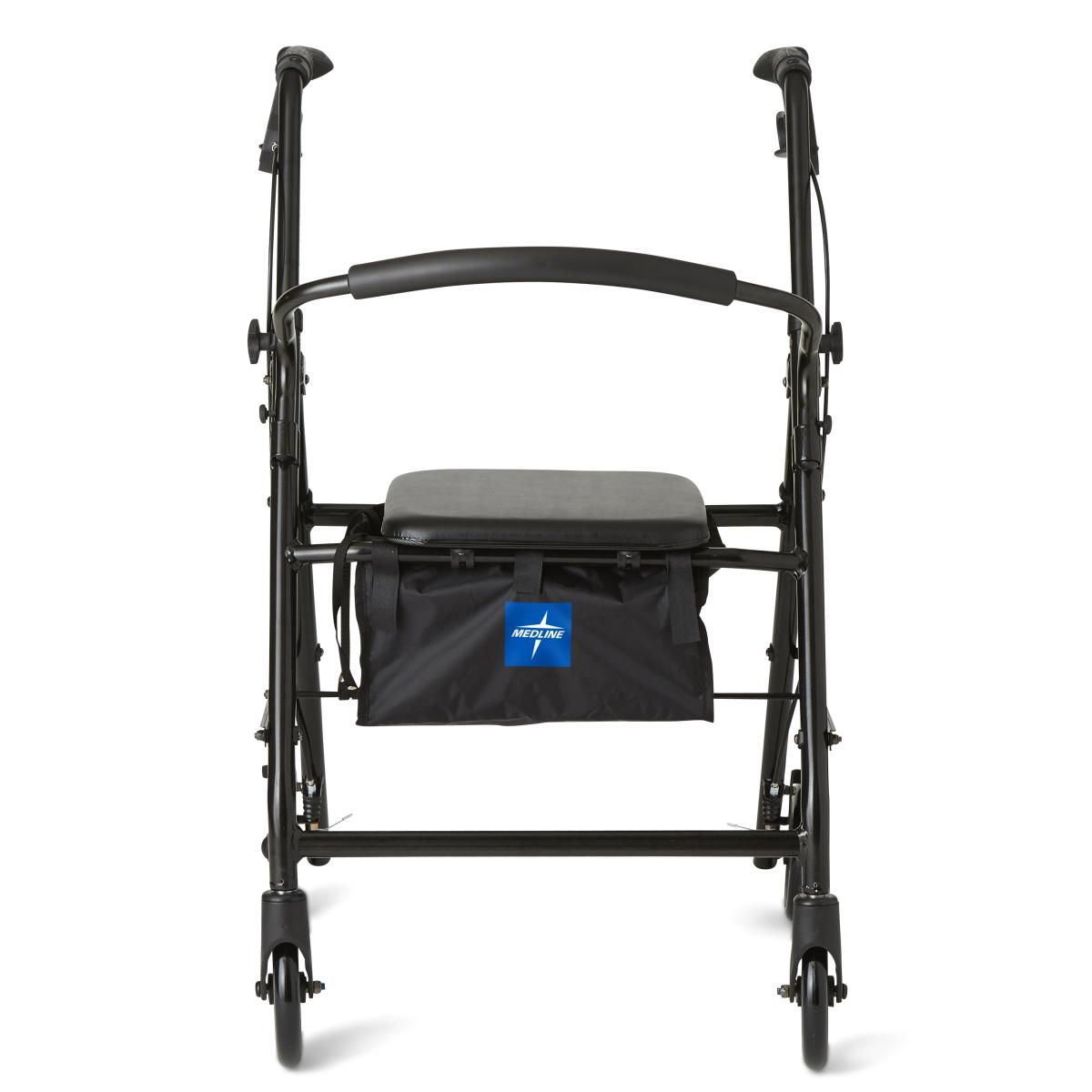Medline Basic Rollator with 6in Wheels Black 1Ct