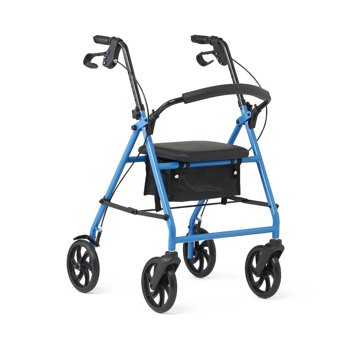 Medline Basic Steel Rollator with 8in Wheels Light Blue 1Ct