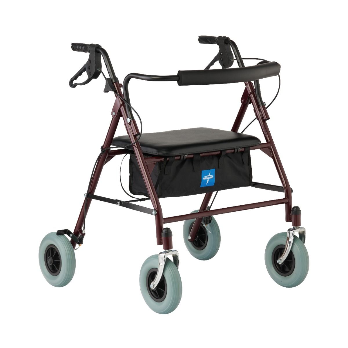 Medline Heavy-Duty Steel Bariatric Rollator with Premium 8in Wheels ...