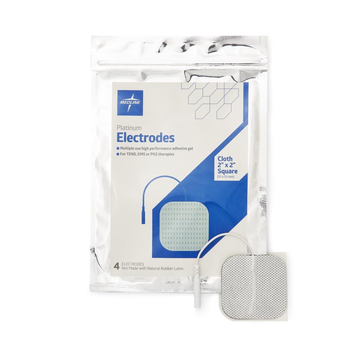 Medline Platinum Electrostimulation Electrodes 2in x 2in 40Ct