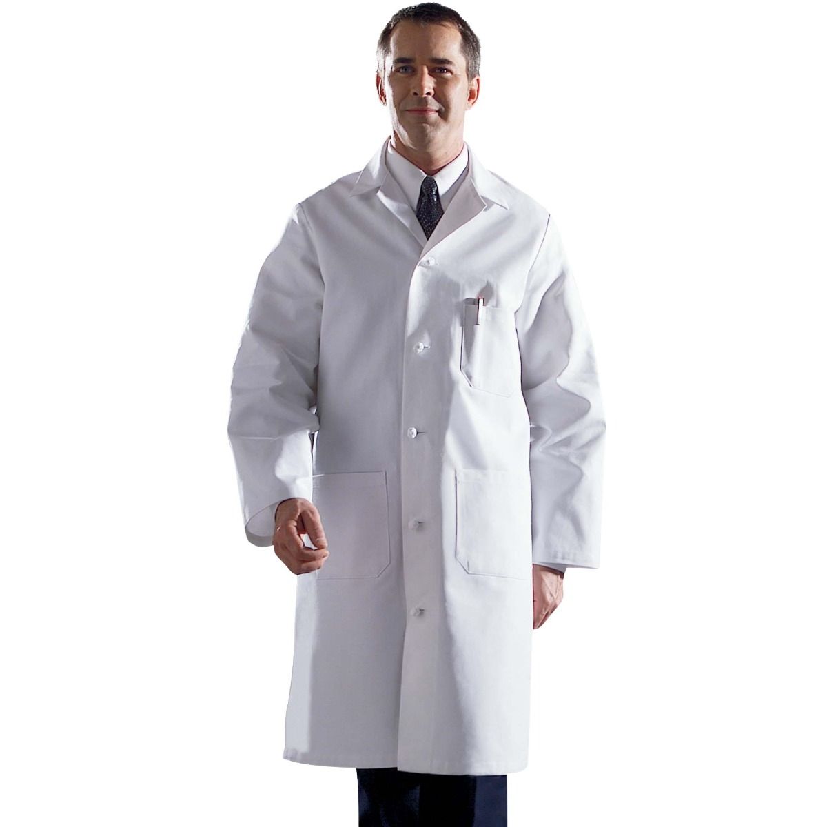 Medline Men's Full-Length Heavyweight Lab Coat Sz 40 1Ct