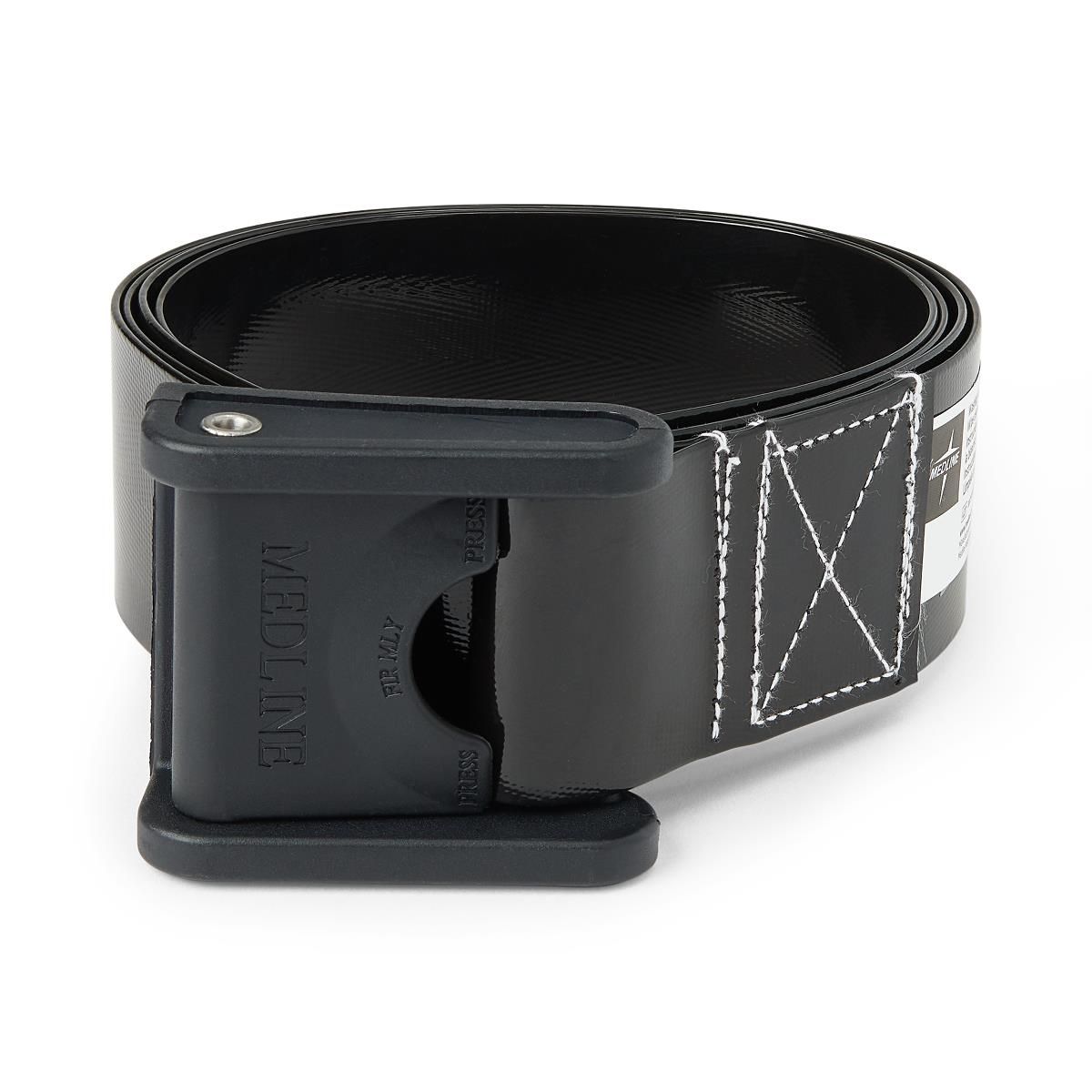 Medline Wipeable Gait Belt 60in Black 1Ct