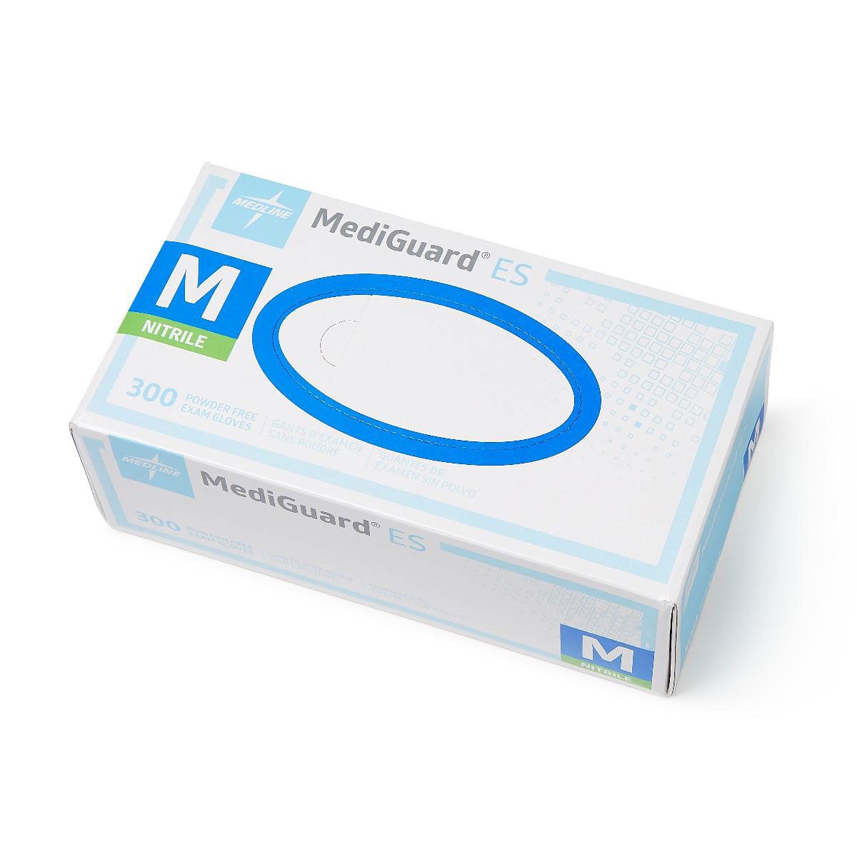 Medline MediGuard ES Nitrile Exam Gloves M 300Ct