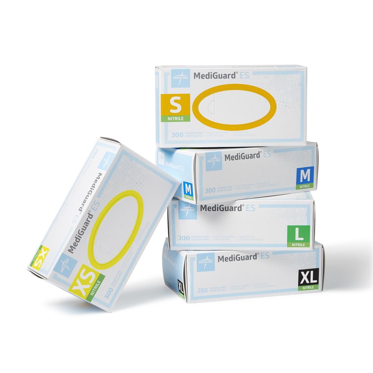 Medline MediGuard ES Nitrile Exam Gloves L 100Ct