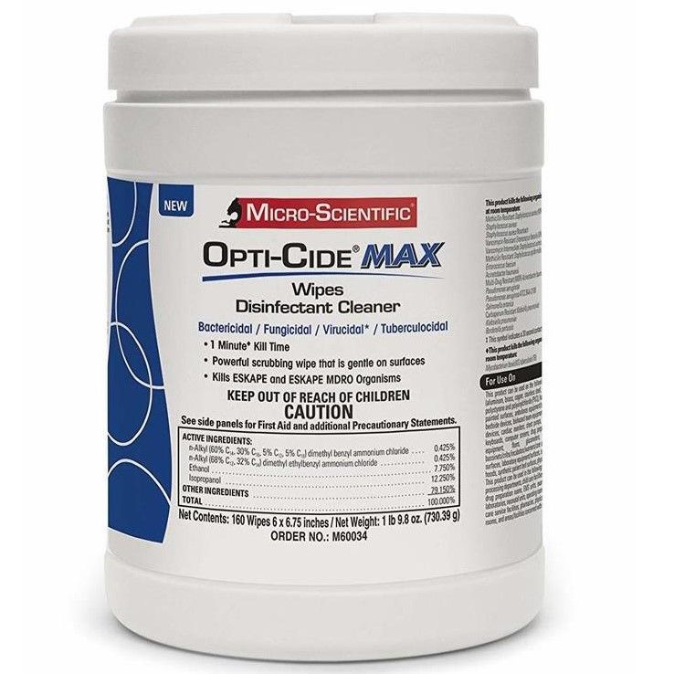 Opti-Cide MAX Disinfectant Wipes Cleaner 1920Ct