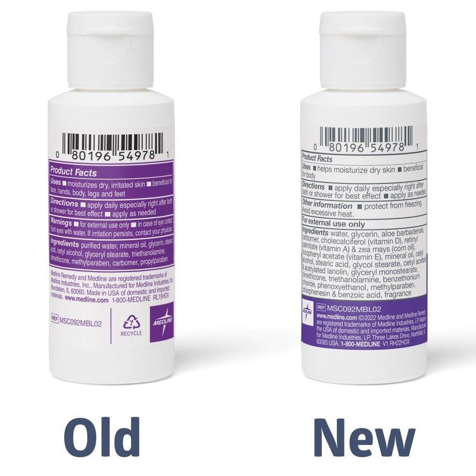 Medline Remedy Essentials Body Lotion Unscented 2oz 96Ct