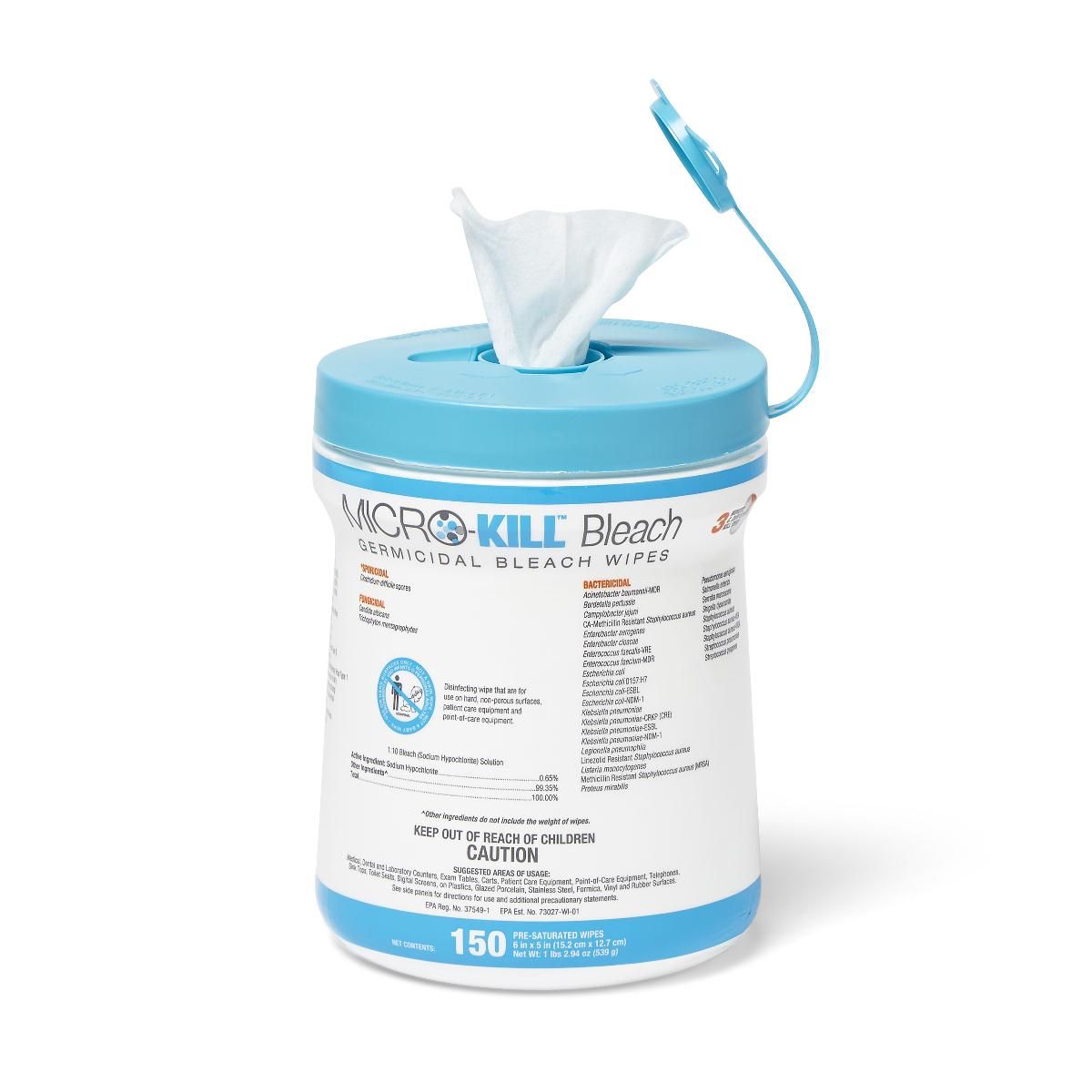 Medline Micro-Kill Bleach Germicidal Bleach Wipes 6x5 150Ct