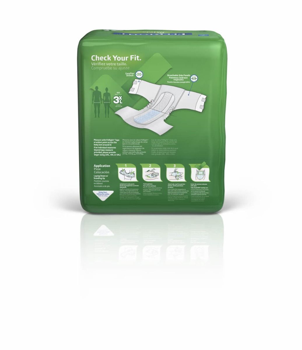 Medline FitRight Bariatric Brief Max 3XL 48Ct