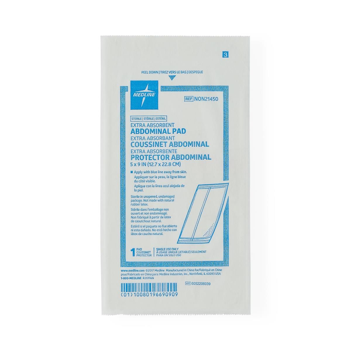 Medline Sterile Premium Abdominal Pad 5x9 1Ct