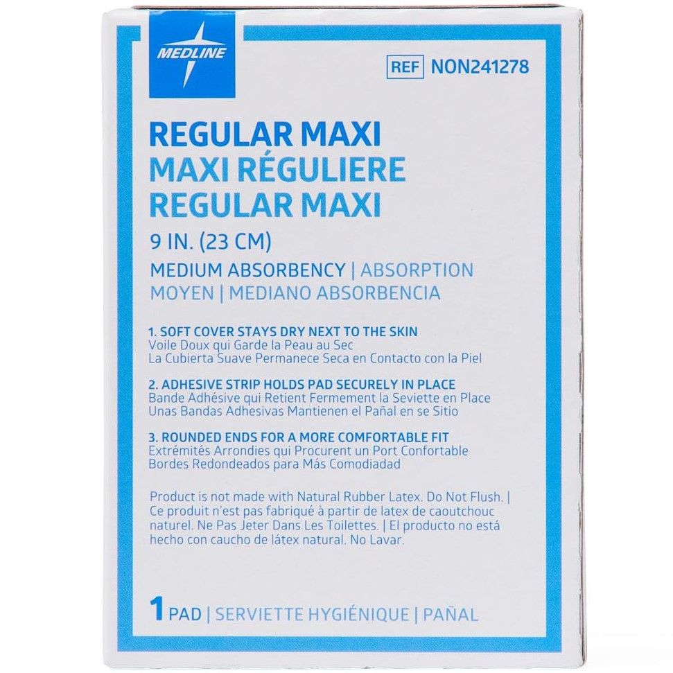 Medline Maxi Period Postpartum Pad 9in Vending Box 1Ct