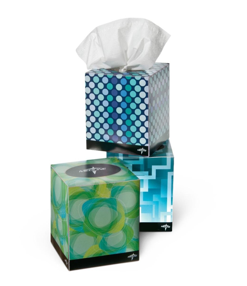 Medline Premium Facial Tissues 8x8.3 85Sheet/Box 36Ct