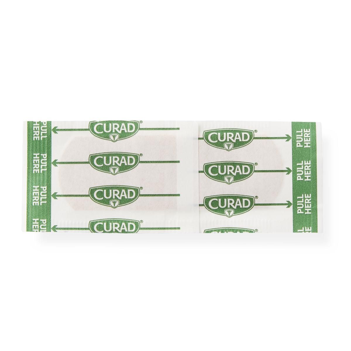 Curad Quick Strip Plastic Adhesive Bandages Strip 1in x 3in Natural 100Ct
