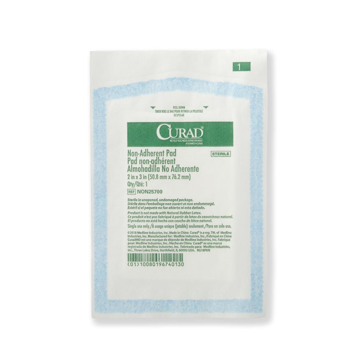 CURAD Sterile Nonadherent Pad 2x3 1200Ct