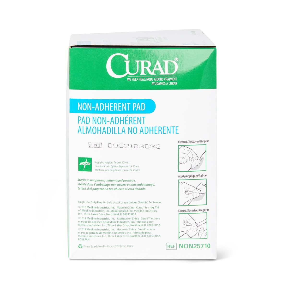 CURAD Sterile Nonadherent Pad 3x4 1200Ct