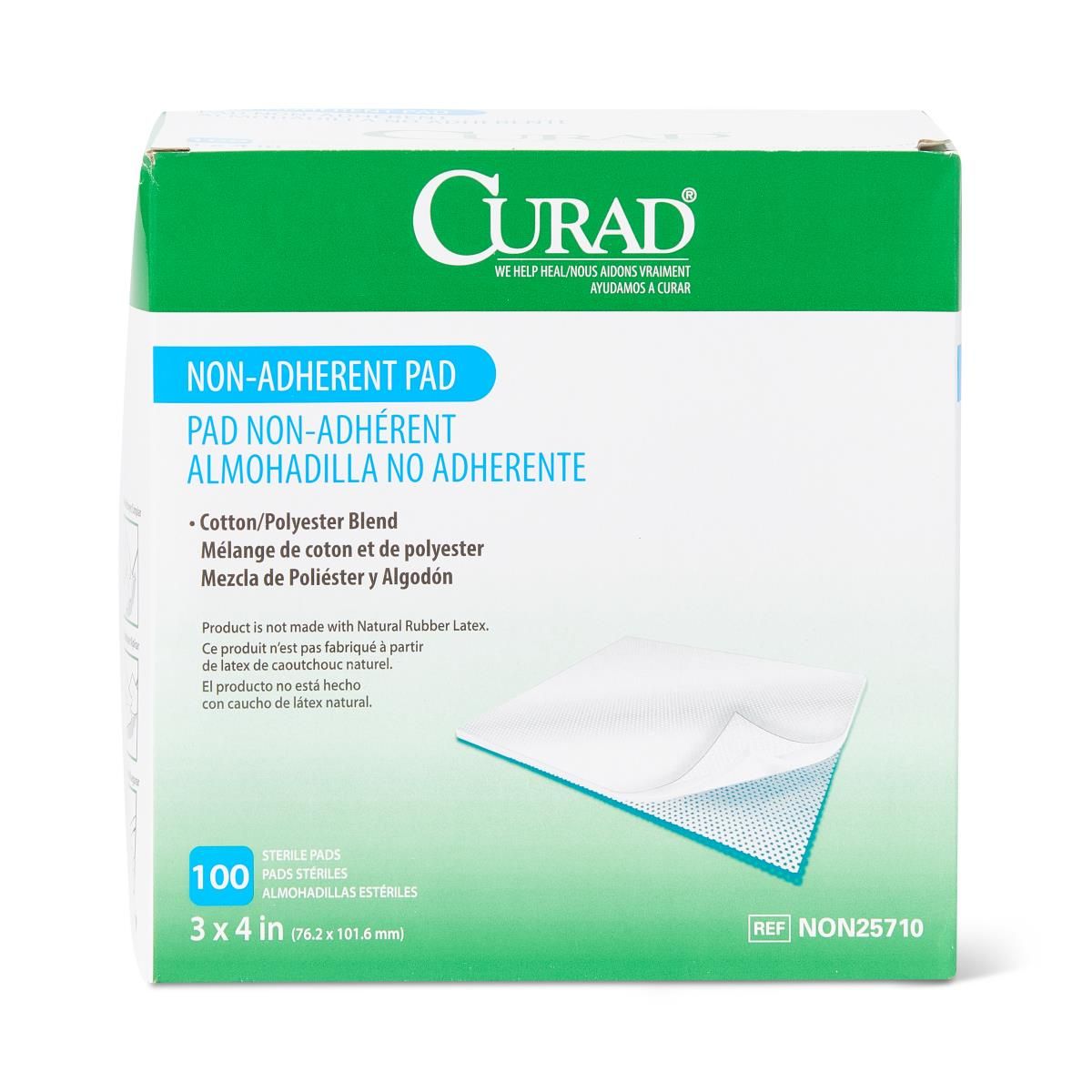 CURAD Sterile Nonadherent Pad 3x4 1200Ct
