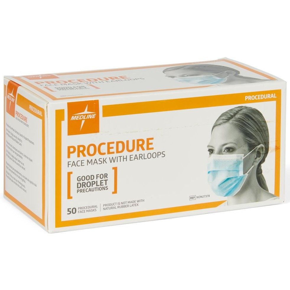 Medline ASTM Level 1 Blue 3-Ply Face Mask 300Ct