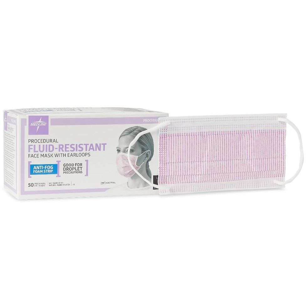 Medline ASTM Level 3 Face Mask with Antifog Foam 50Ct