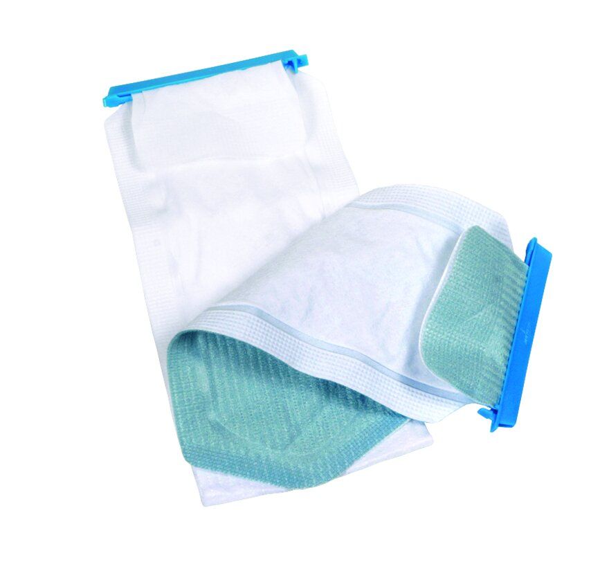 Medline Refillable Ice Bag with Clamp Closure and Dual Pouches 5in x ...