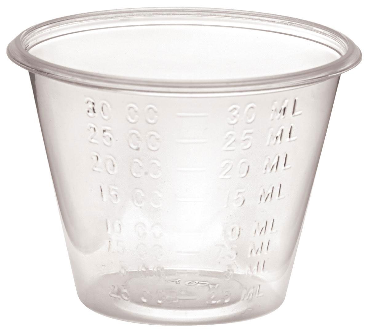 Medline Plastic Graduated mL/cc Medicine Cup 1oz 5000Ct