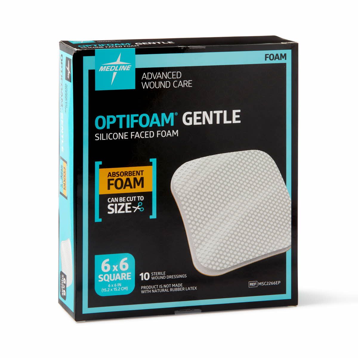 Optifoam Gentle Silicone/Foam Dressing No Border 6x6 100Ct