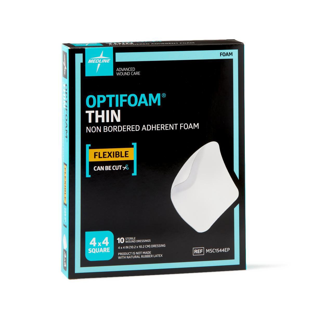 Optifoam Thin Self-Adhesive Foam Dressing 4x4 10Ct