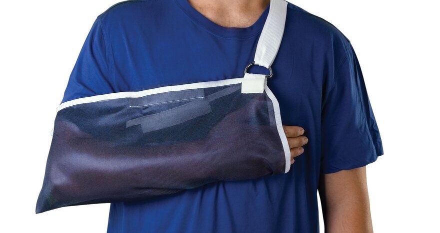 Medline Arm Sling Left/Right Universal Dark Blue 1Ct