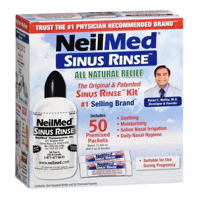 Sinus Rinse Kit with 50 Solution Packets