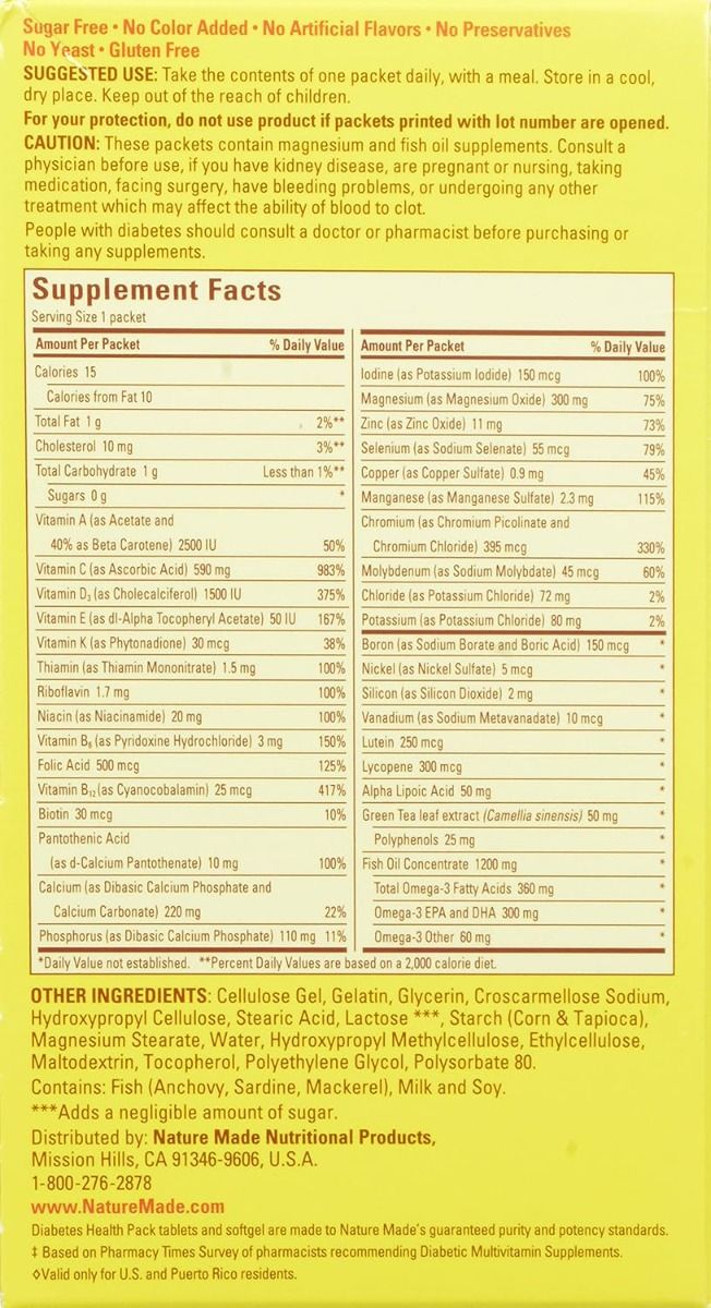 Nature Made Diabetes Health Pack 30Ct