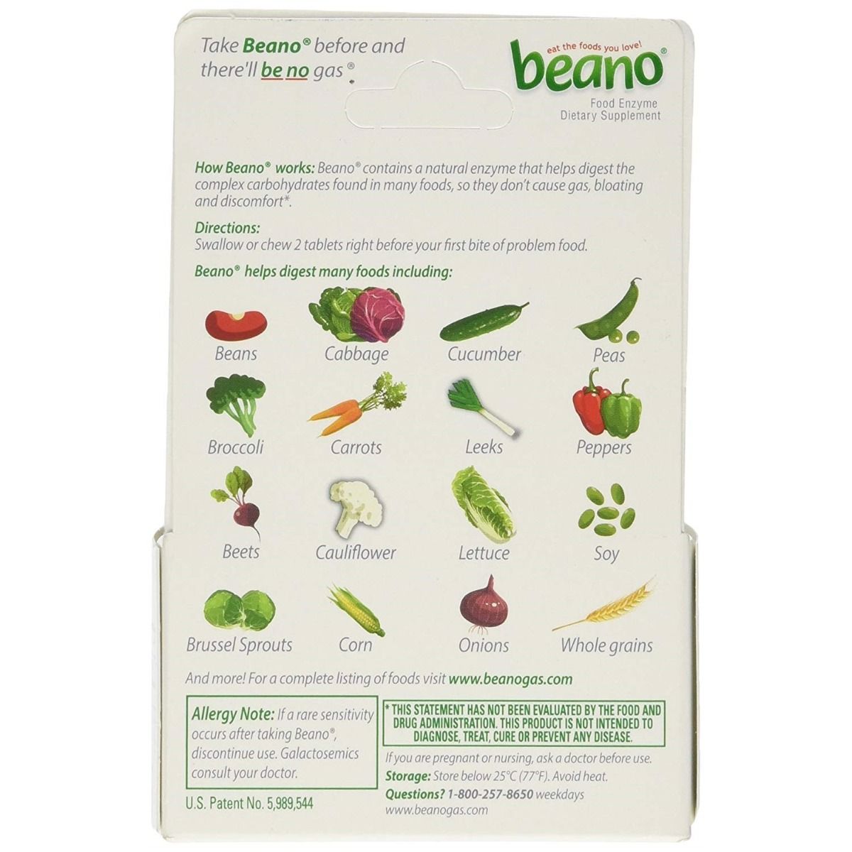 Beano Food Enzyme Dietary Supplement Tablet 30Ct