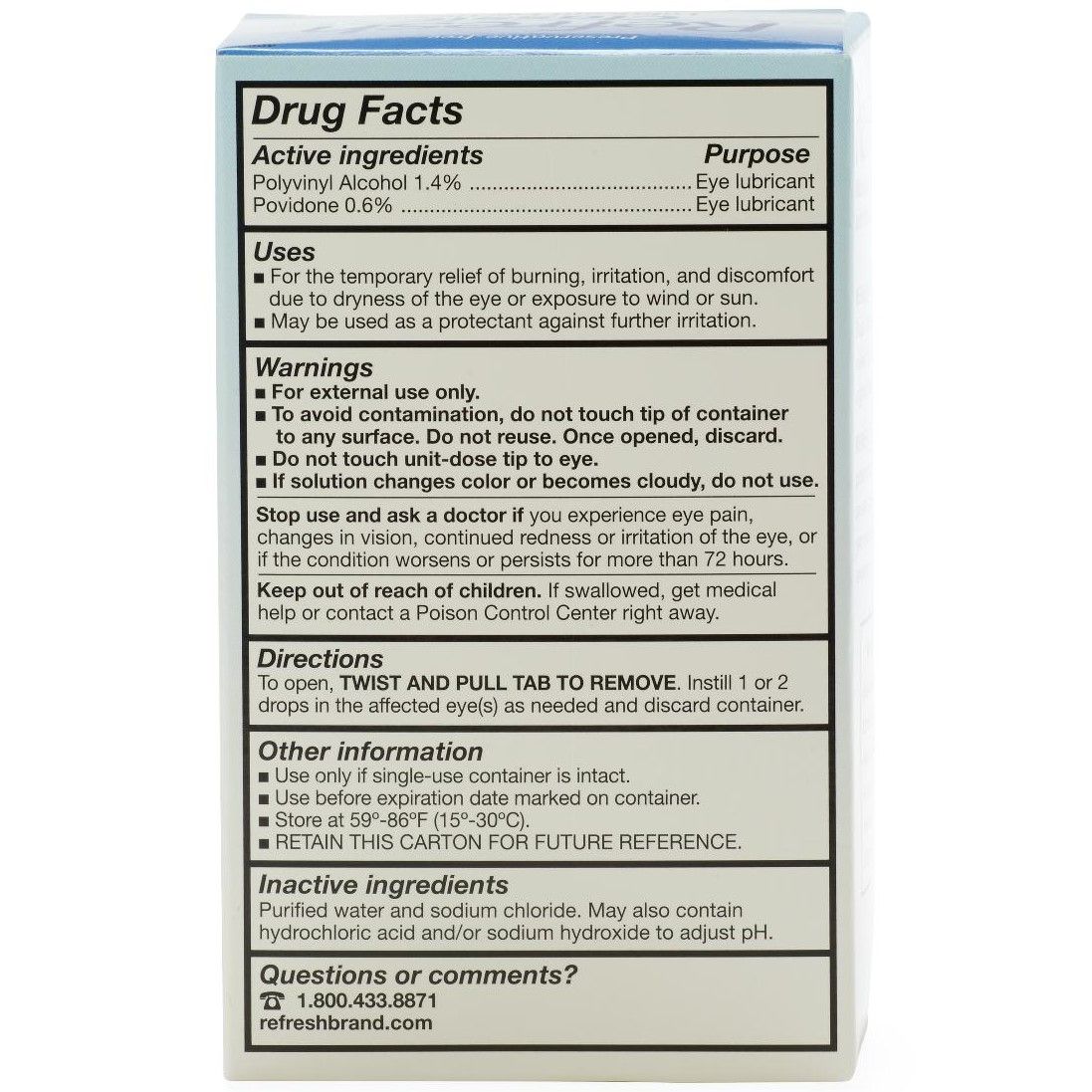 Refresh Classic Lubricant Eye Drops 0.4mL 50Ct