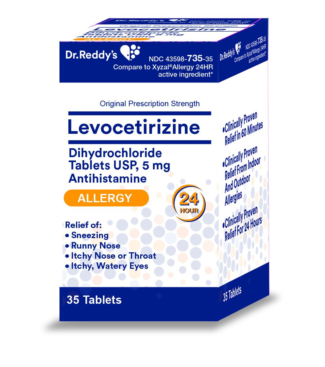 Levocetirizine 24-Hour Allergy Relief 5mg 35Ct