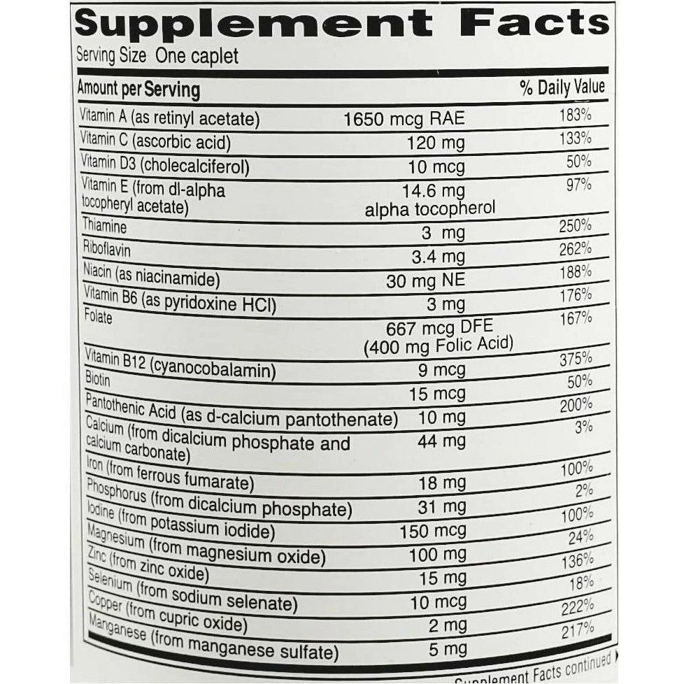 Thera-M High Potency Multivitamin and Multimineral Supplement 130Ct