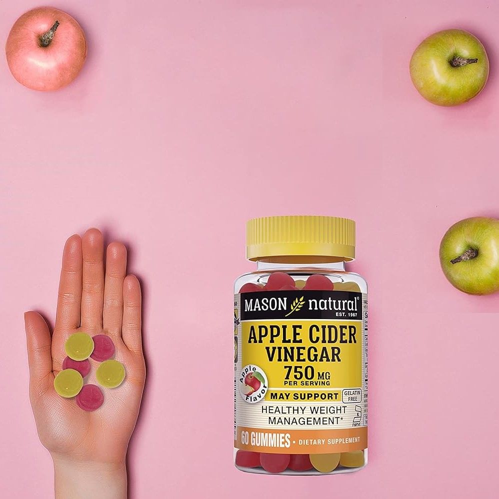 Mason Natural Cider Vinegar Gummies 750mg 60Ct
