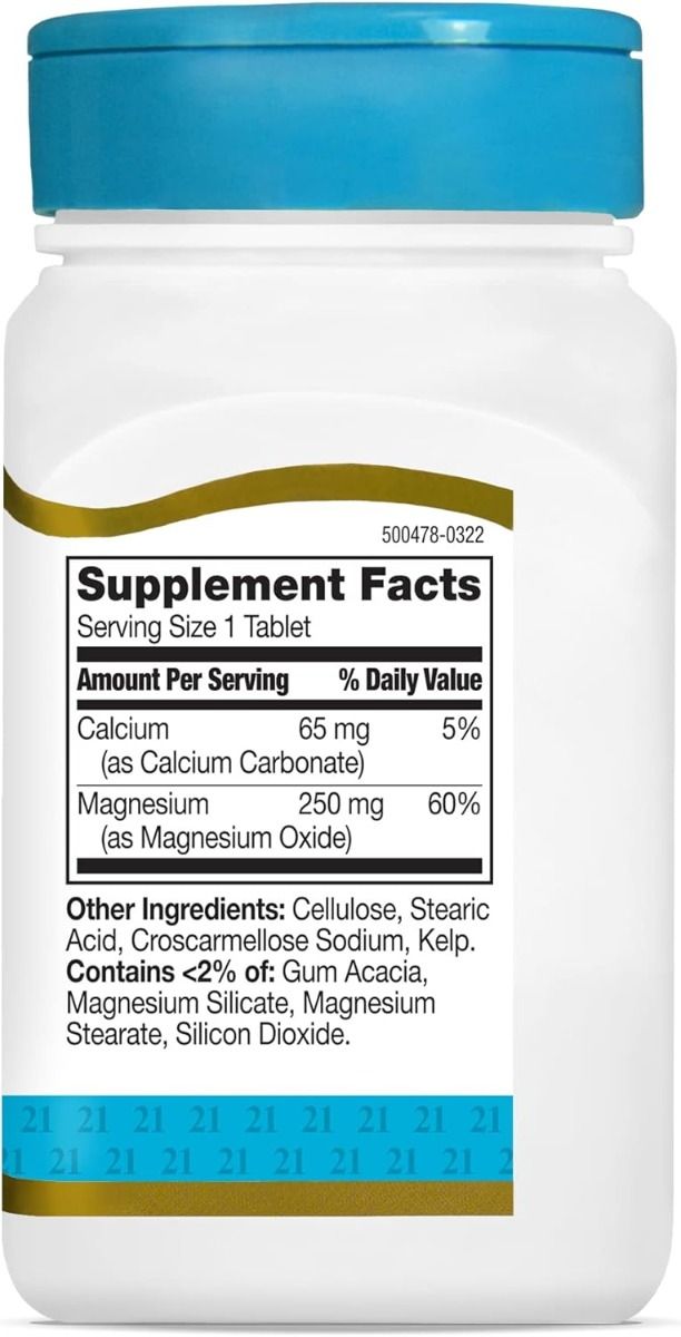 21st Century Magnesium Tablets 250mg 110Ct
