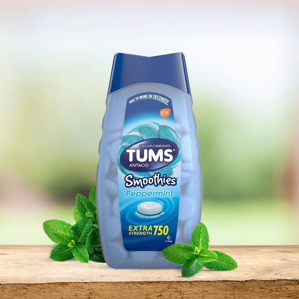 Tums Smoothies Peppermint, 140Ct
