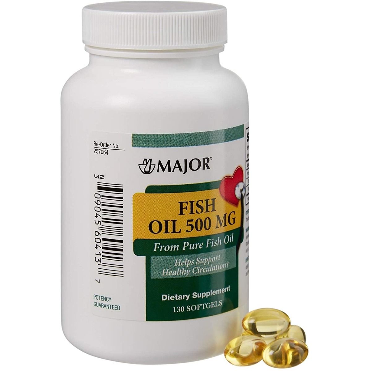 Major Fish Oil Softgel 500 mg 130Ct