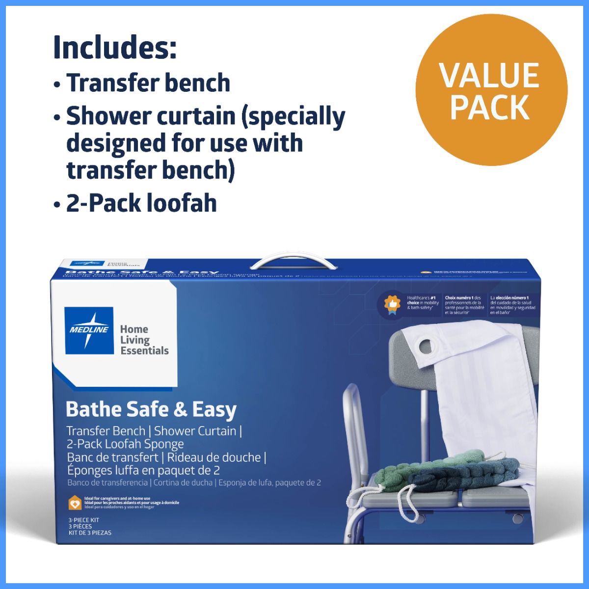 Medline Bathe Safe and Easy Kit for Caregivers 1Ct
