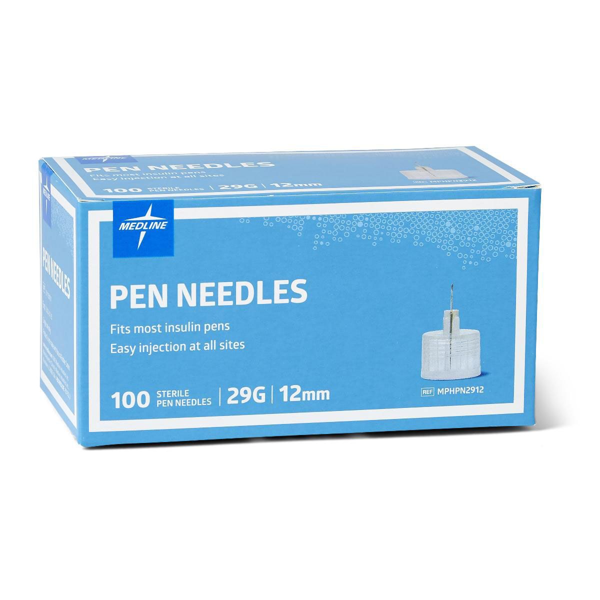 Medline Insulin Pen Needle 29G x 12 mm 1000Ct