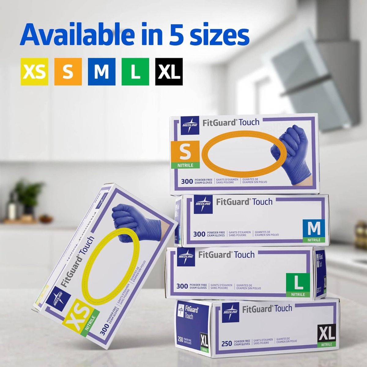 Medline FitGuard Touch Nitrile Exam Glove XS 3000Ct