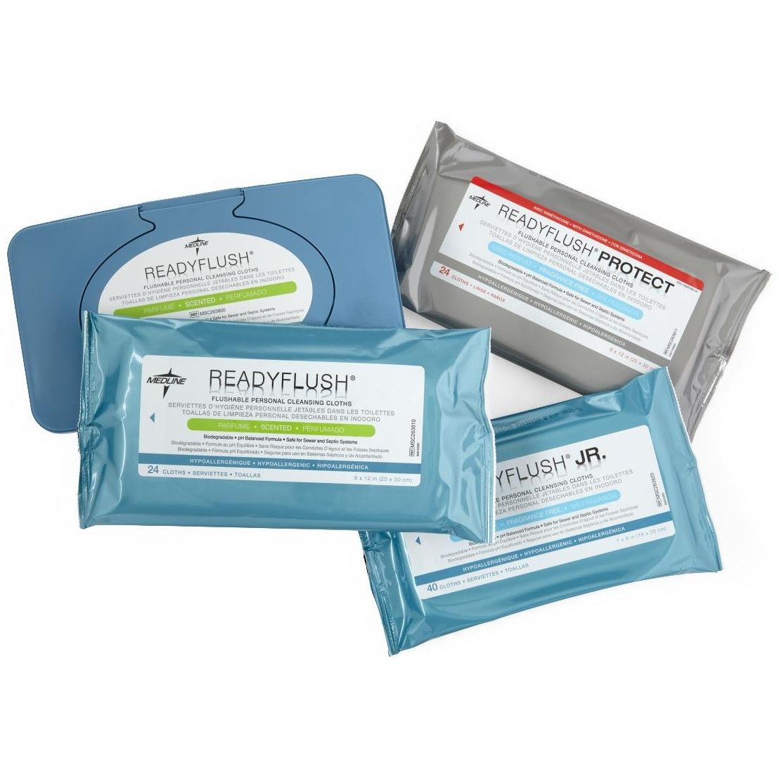 Medline ReadyFlush Biodegradable Flushable Wipe-Shop All
