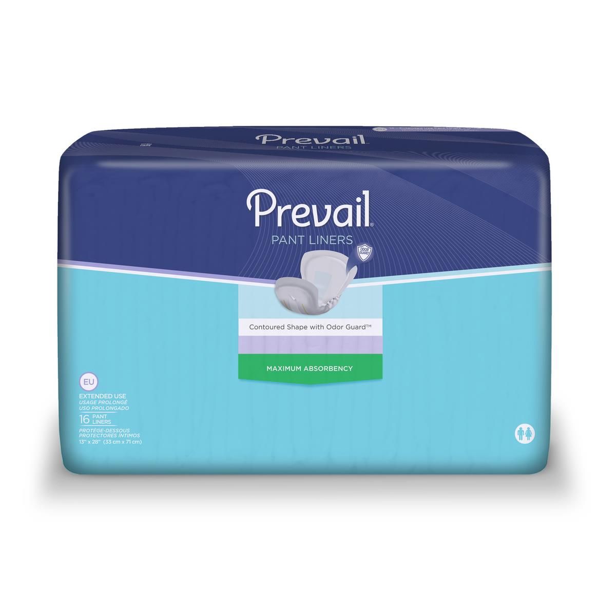 Prevail Overnight Incontinence Pant Liner Maximum Absorbency 13in x ...