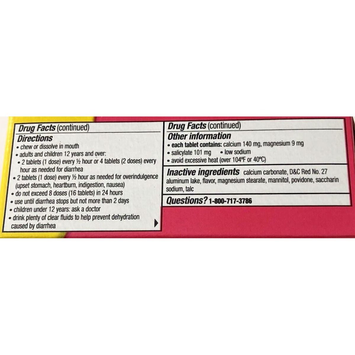 Pepto Bismol Chewable Tablets Original 48Ct