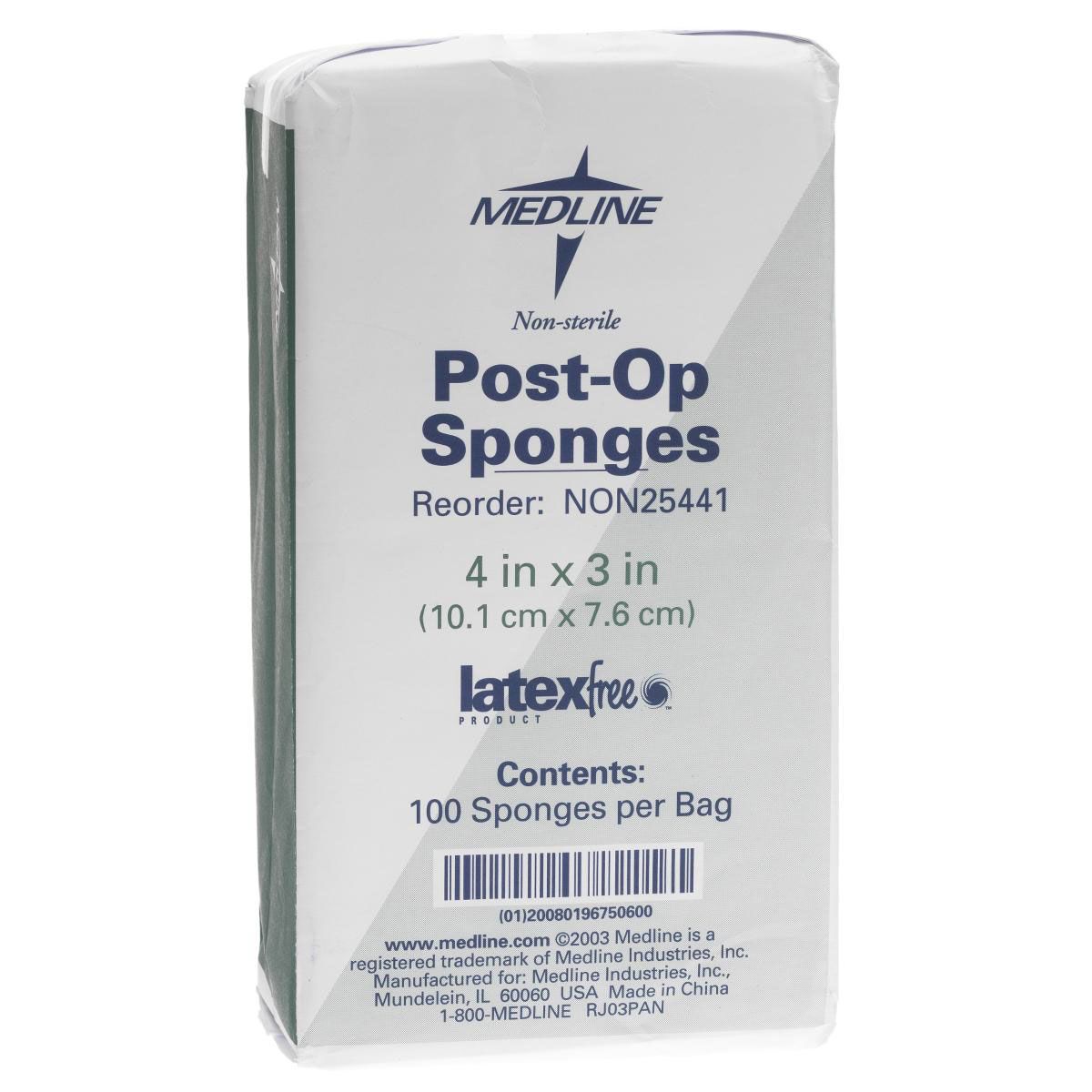 Medline NS Post-Op Rayon/Poly Sponges 4x3 2000Ct