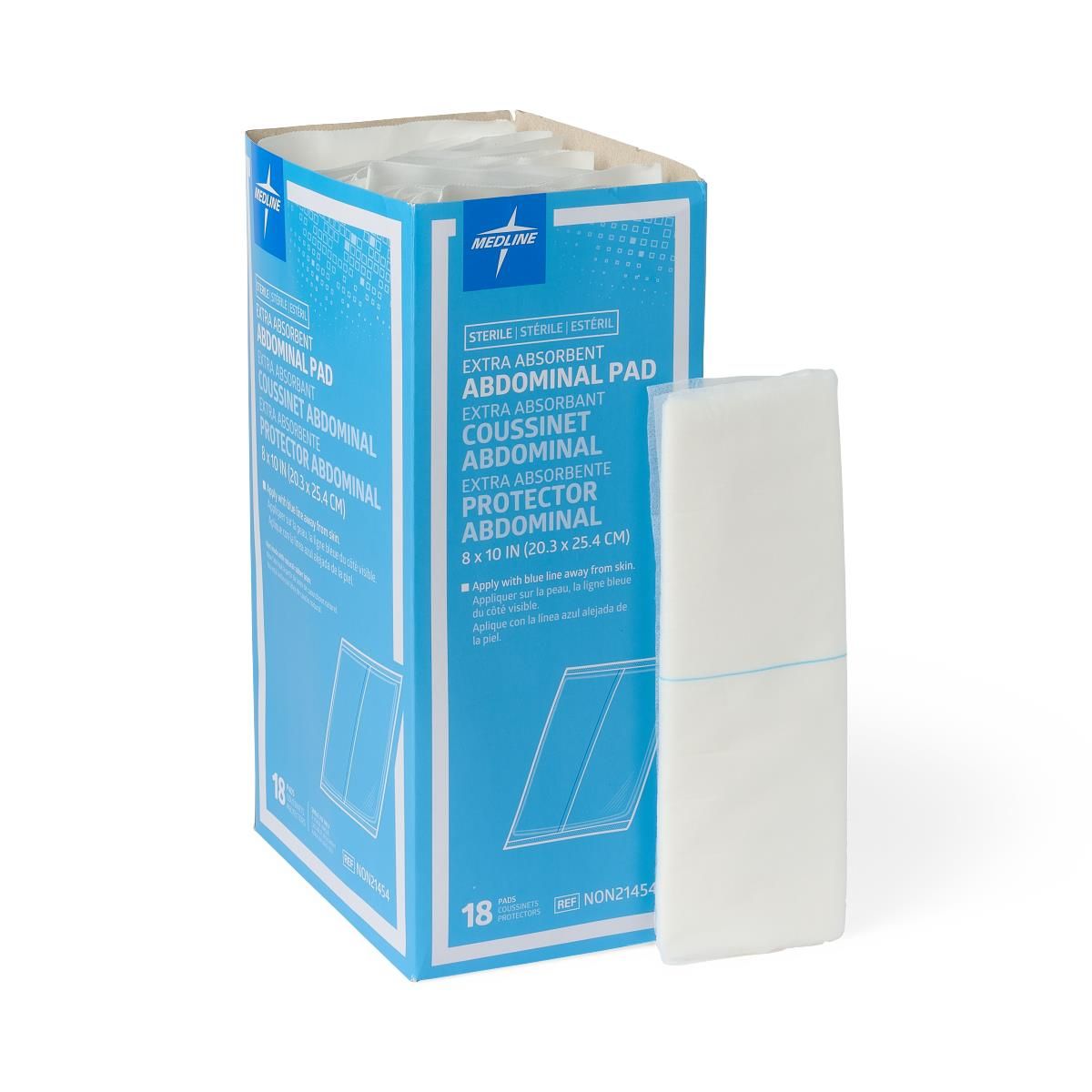 Medline Essentials Sterile Abdominal Pad 8x10 320Ct