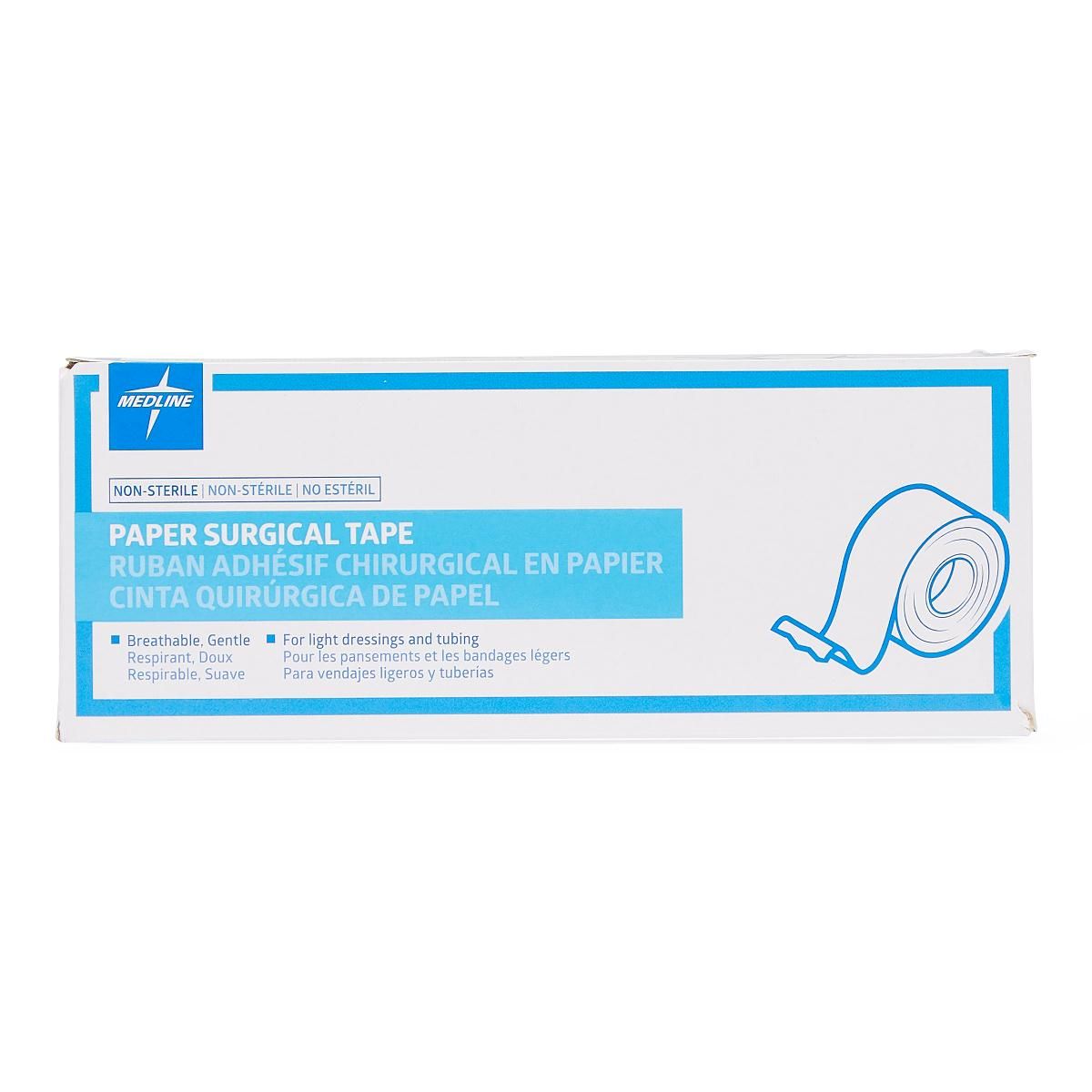 Medline Essentials Paper Medical Tape 1in x 10yd 12Ct