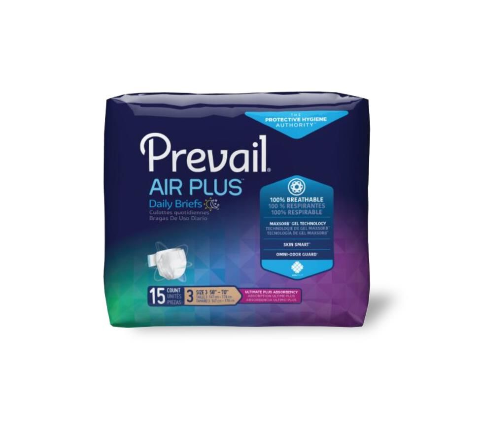 Prevail Air Plus Protective Briefs Ultimate Plus Size 3 60Ct