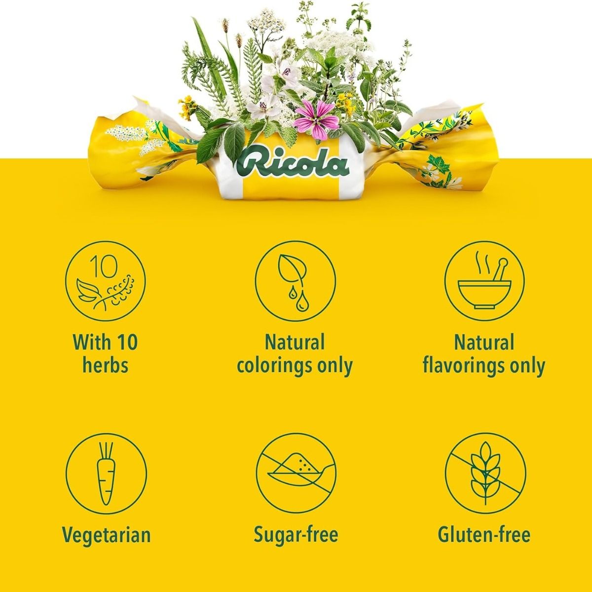 Ricola Cough Drops Sugar Free Lemon Mint 45Ct