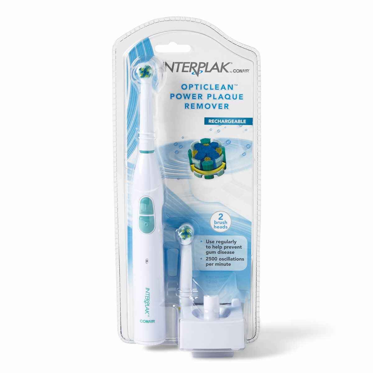 Conair InterPlak Rechargeable Cordless Toothbrush 1Ct